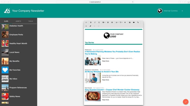 Internal Communications Tools | backstitch for IC Teams